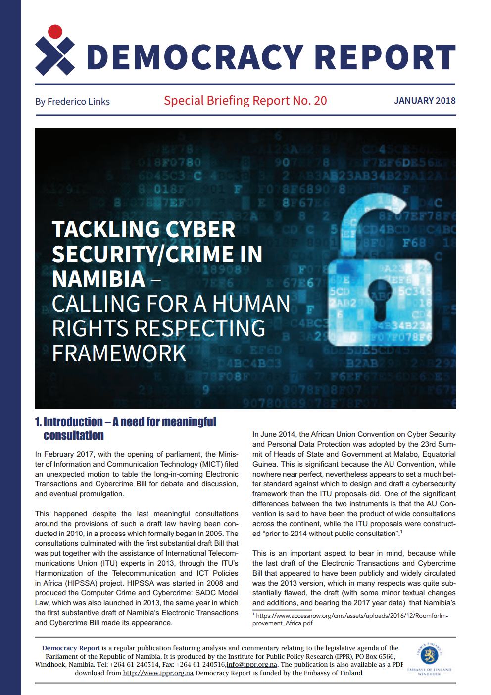 Tackling Cybersecurity/Crime in Namibia - IPPR